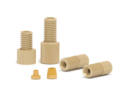 Peek fittings & connectors for HPLC, GC and life science