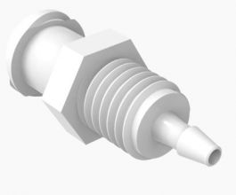 Female Luer panel mount 1/16 in Polypropylene