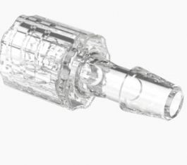 Male Rotating Luer Lock and Nut Assembly 3/16 ID in Polypropylene -Natural