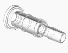 Cleanroom Mini Sanitary Flange x 3/8 Barb Polypropylene