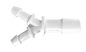 B-ER-100058-NK7 Reduction Y 3/16 x 5/16 ID in Natural Kynar 740