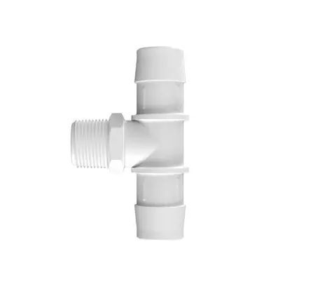 B-ET-100014-NK7-QC Natural Kynar 740 Tee 3/4 NPT x 1 Barb - Cleanroom ...