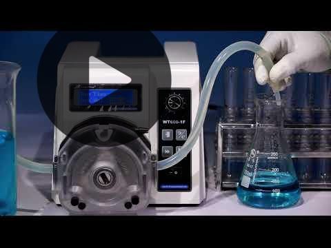 WT600-1F Dispensing peristaltic pump 0.7 ml/min to 6000 ml/min and 2 pump heads