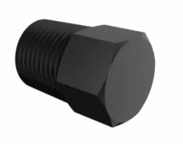 B-EP-100015-BN Black Nylon threaded hex plug 1/8 NPT